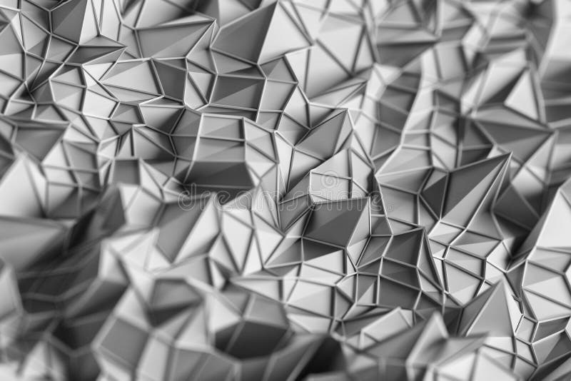 Triangular Surface with a Wireframe Located Over it. Stock Illustration ...