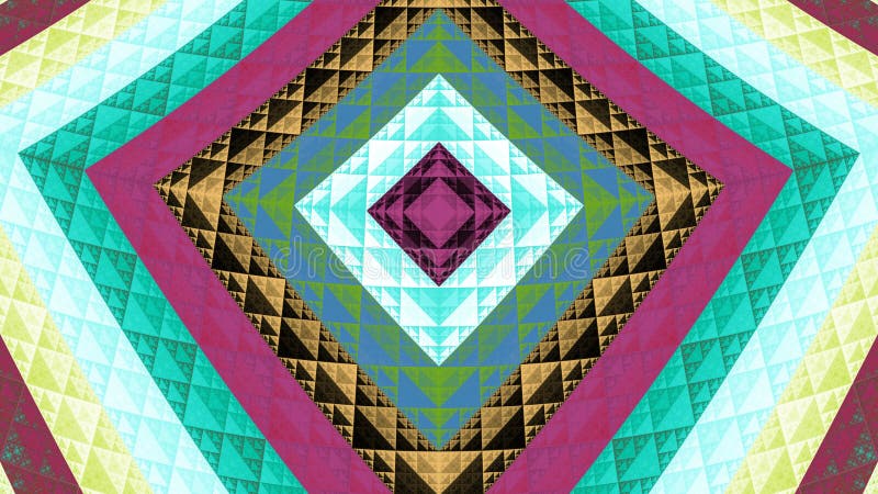 Triangular Symbolic Fractal Style Stock Illustration - Illustration of ...