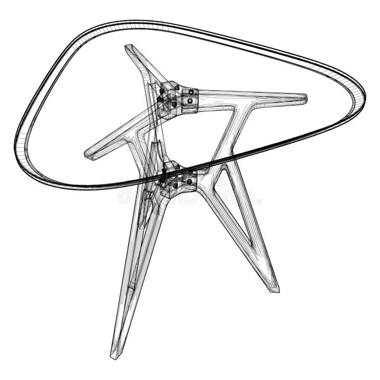 Triangular Table Vector. Illustration Isolated on White Background ...