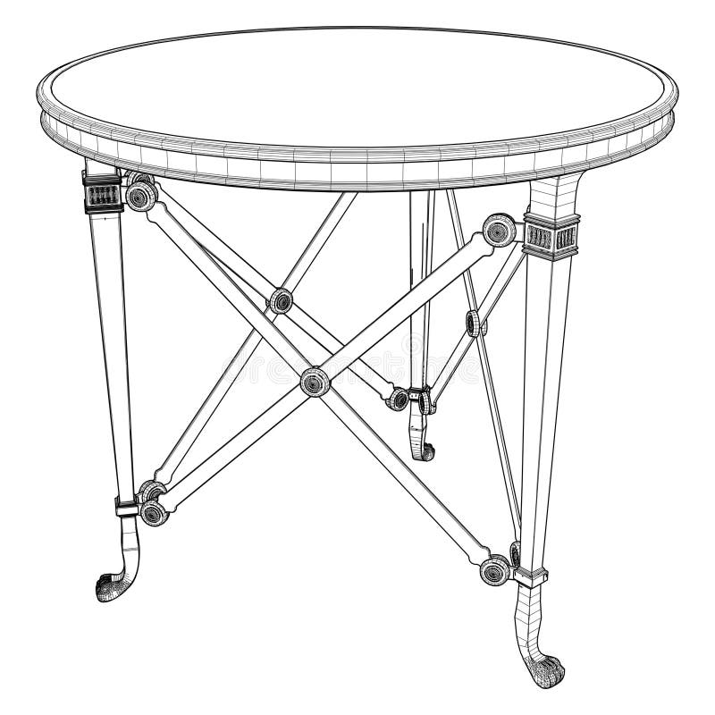 Triangular Table Vector. a Vector Illustration Isolated on White. Stock ...