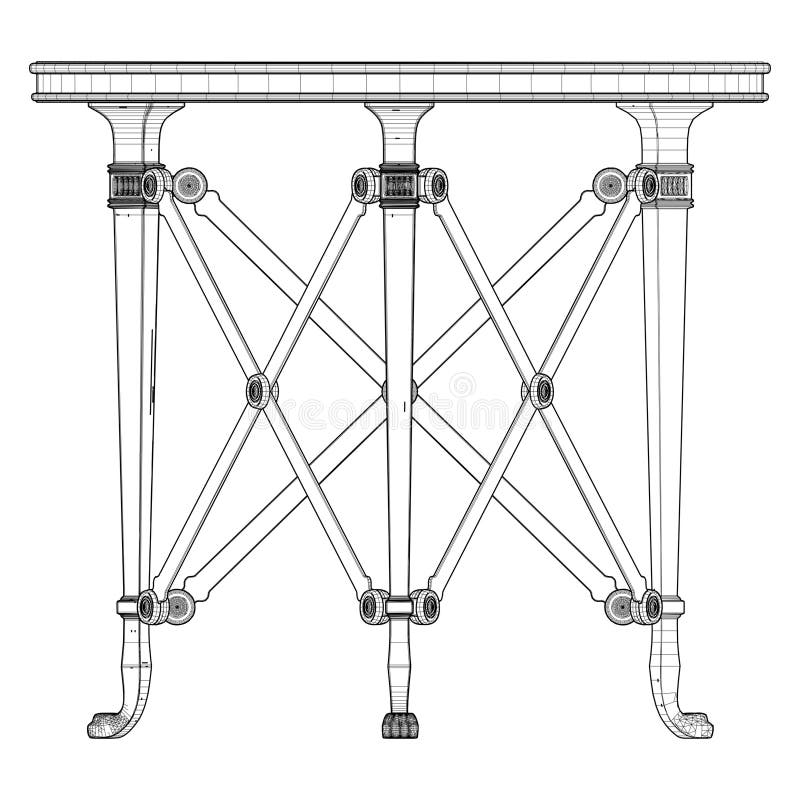 Triangular Table Vector. a Vector Illustration Isolated on White. Stock ...