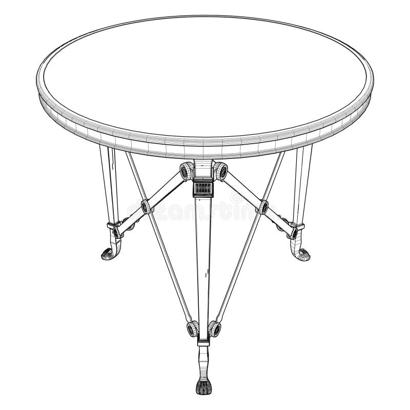 Triangular Table Vector. a Vector Illustration Isolated on White. Stock ...