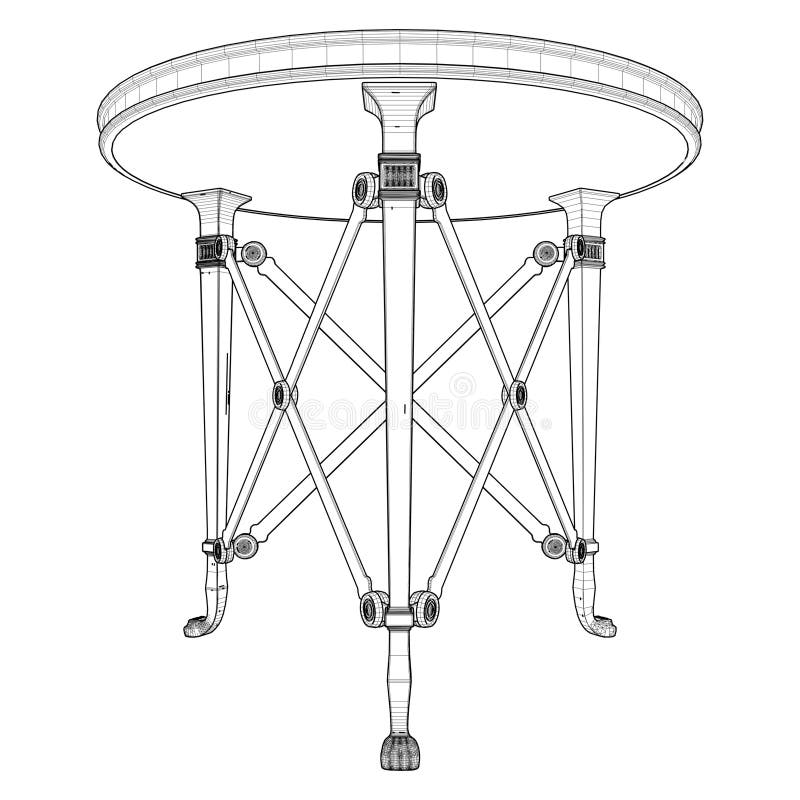 Triangular Table Vector. a Vector Illustration Isolated on White. Stock ...