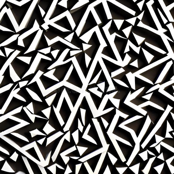 Triangular Tangle: an Image of a Geometric Pattern Created with ...