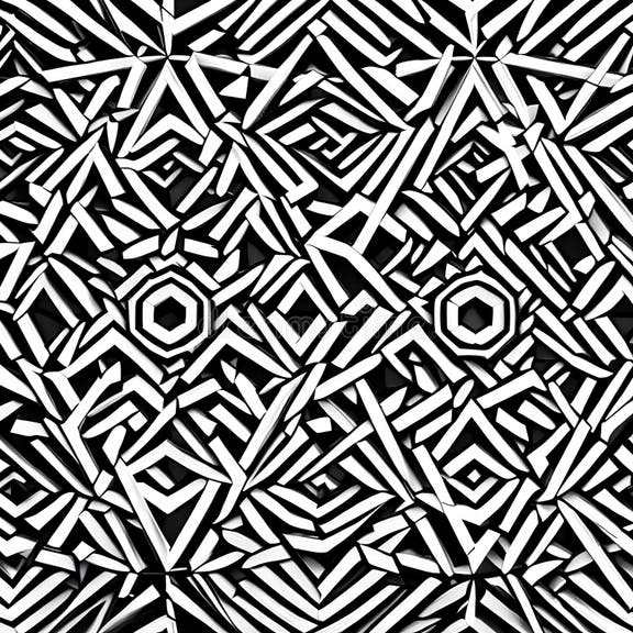 Triangular Tangle: an Image of a Geometric Pattern Created with ...