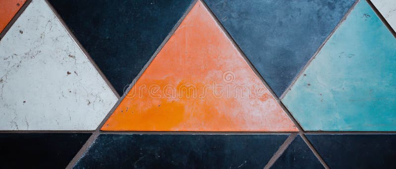Triangular Tile Geometric Pattern Showcasing Bold Colors and Modern ...