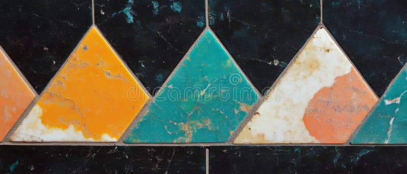 Triangular Tile Tessellation Creating an Abstract Geometric Pattern on ...