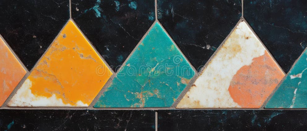 Triangular Tile Tessellation Creating an Abstract Geometric Pattern on ...