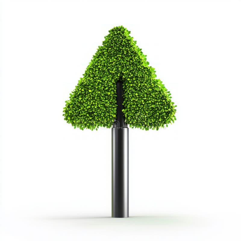 Triangular Topiary Tree stock illustration. Illustration of rendering ...