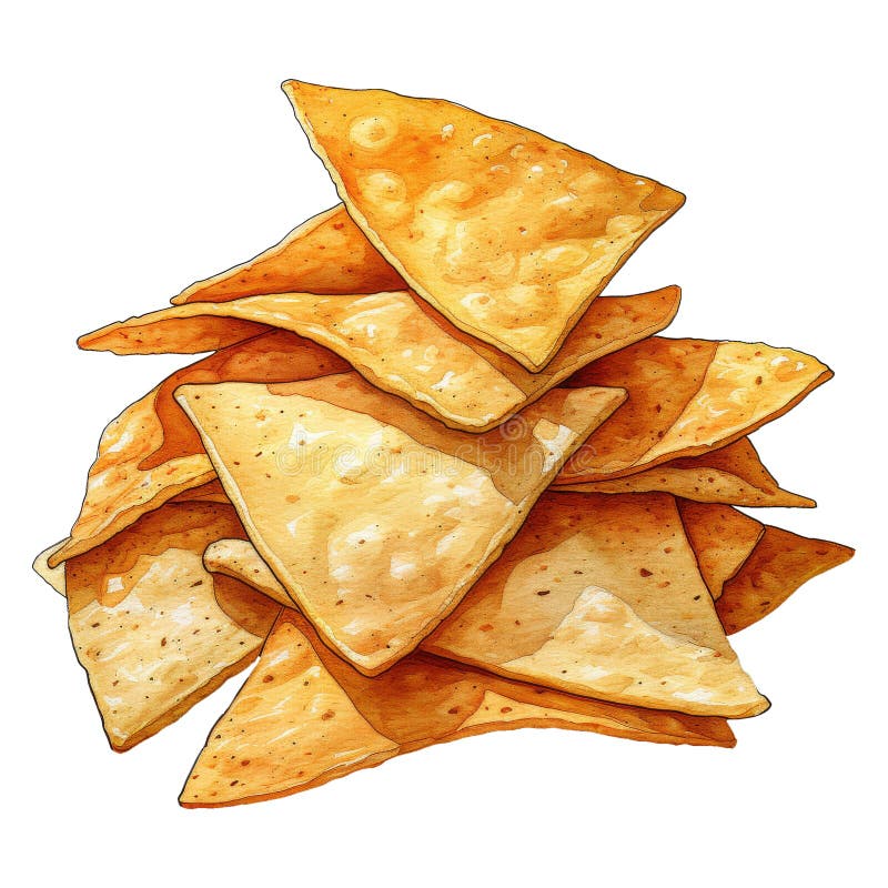 Triangular Tortilla Chips Stack Stock Illustrations – 23 Triangular ...
