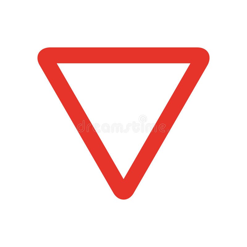 Give Way To Bus Red Triangular Warning Road Sign Isolated on White ... Give Way To Bus Red Triangular Warning Road Sign Isolated on White ...