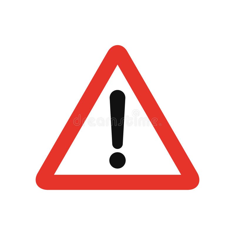 Two Triangular Traffic Signs Stock Vector - Illustration of stop, signs ...