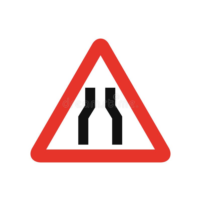 Two Triangular Traffic Signs Stock Vector - Illustration of stop, signs ...