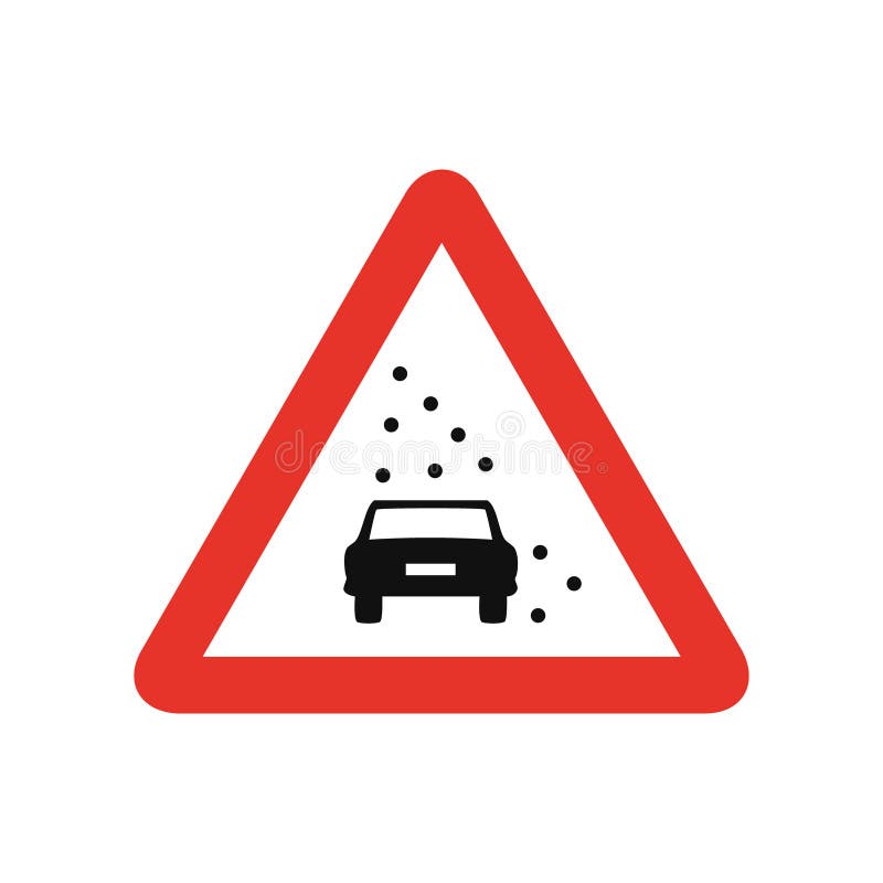 Caution Reduced Visibility, Fog Area. Triangle Road Warning Sign. Stock ...