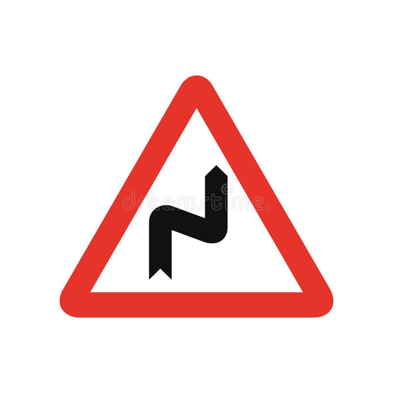 Right Reverse Bend Sign with Stand Isolated on Transparent Background ...