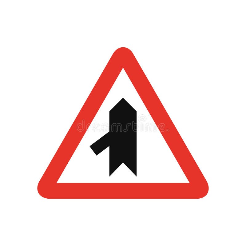 Two Triangular Traffic Signs Stock Vector - Illustration of stop, signs ...