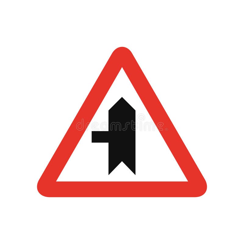 Two Triangular Traffic Signs Stock Vector - Illustration of stop, signs ...
