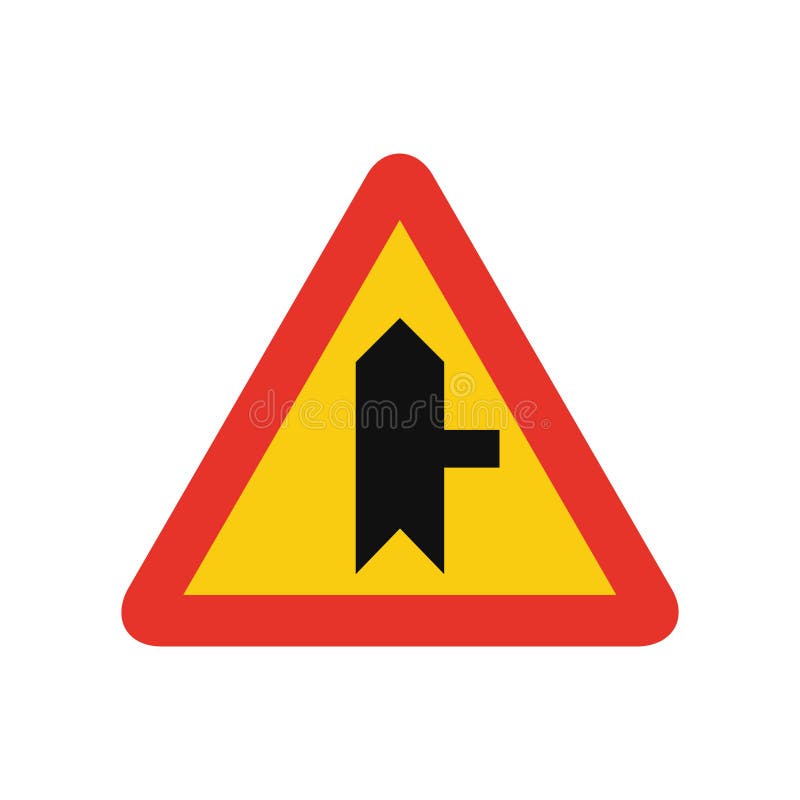 Two Triangular Traffic Signs Stock Vector - Illustration of stop, signs ...