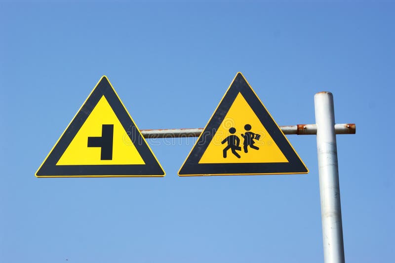 Triangular traffic signs stock photo. Image of signs - 21679162