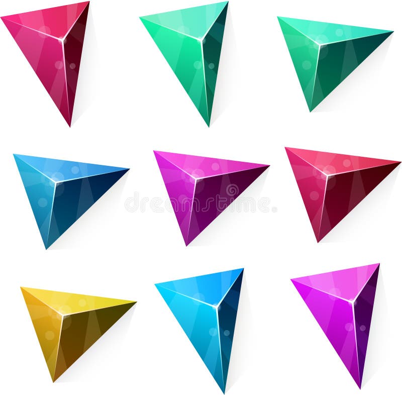 Triangular Vibrant Pyramid. Stock Vector - Illustration of clipart ...
