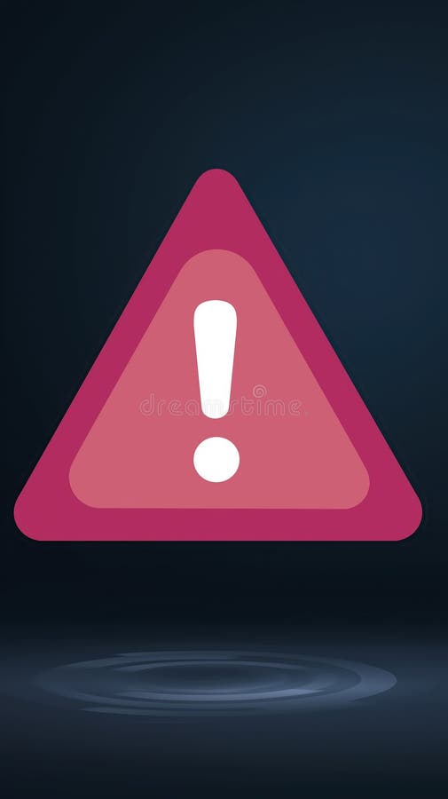 Warning Sign in a Triangular Shape with an Exclamation Mark, Designed ...