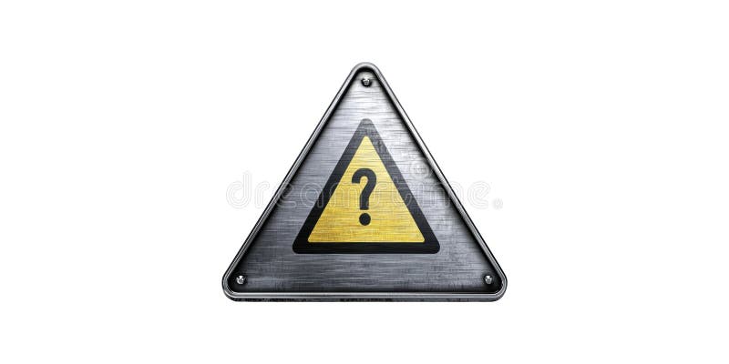 Triangular Warning Sign with Question Mark. Symbol of Uncertainty and ...