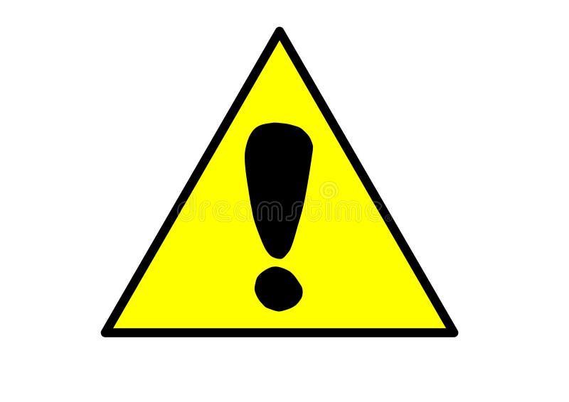 Caution Attention signal stock illustration. Illustration of triangular ...