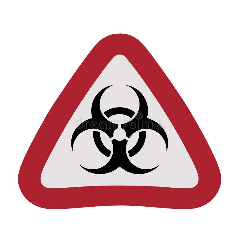 Yellow Triangle Biohazard Warning Symbol: a Vector Illustration ...