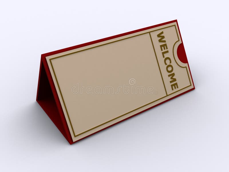 Triangular welcome tag stock illustration. Illustration of stood - 12366421