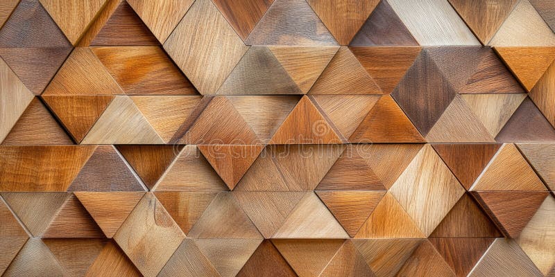 Triangular Wood Art Pattern Background Stock Photo - Image of brown ...