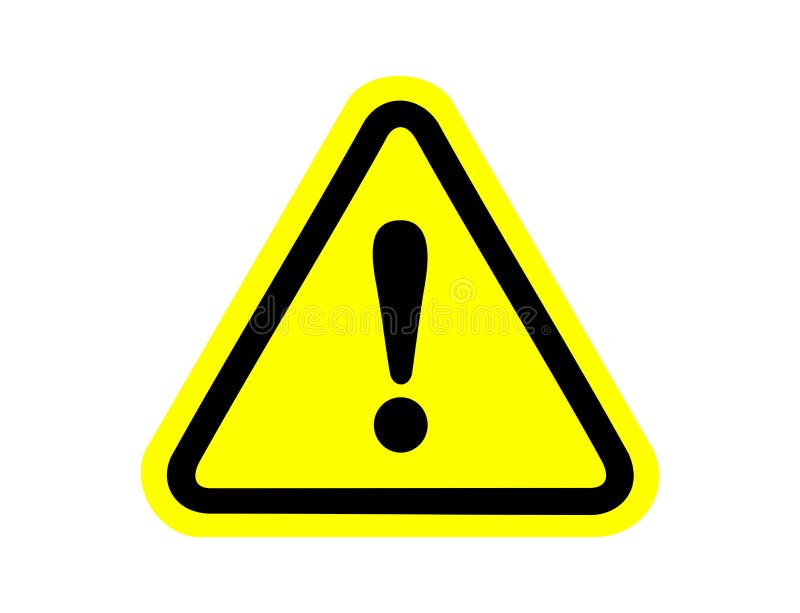 TRIANGULAR YELLOW CAUTION WARNING SIGN ICON Stock Vector - Illustration ...