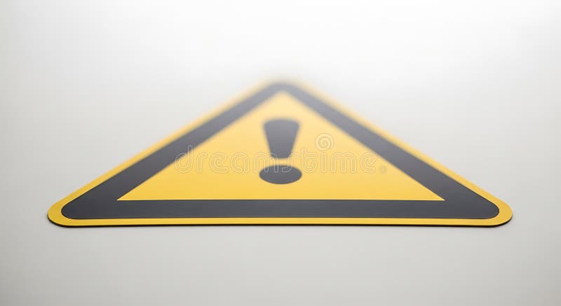 Triangular Yellow Warning Sign with a Bold Black Border and a Central ...