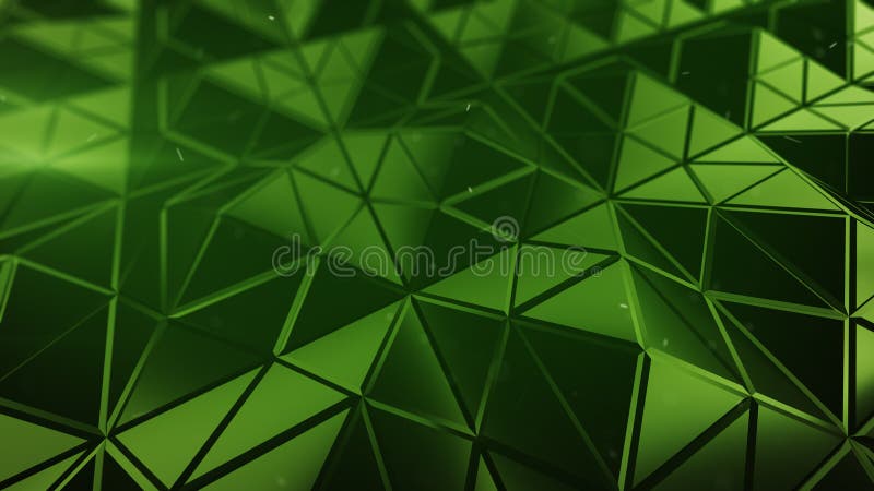 Triangulated Green Surface Abstract 3d Rendering Stock Illustration ...