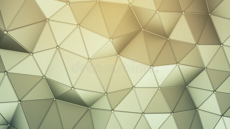 Triangulated Polygonal Surface 3D Render Stock Illustration ...