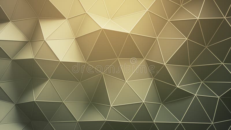 Triangulated Polygonal Surface Abstract 3D Rendering Stock Illustration ...