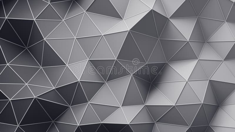 Triangulated Polygonal Surface 3D Render Stock Illustration ...