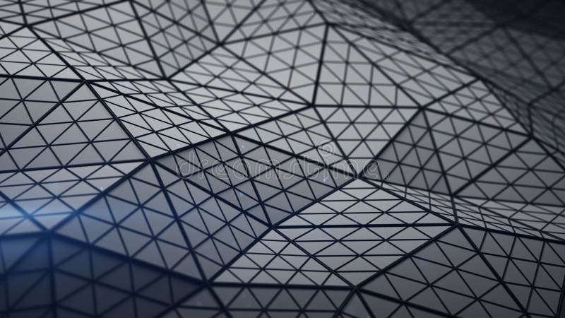 Triangulated Shape with Subdivided Polygons 3D Rendering Stock ...