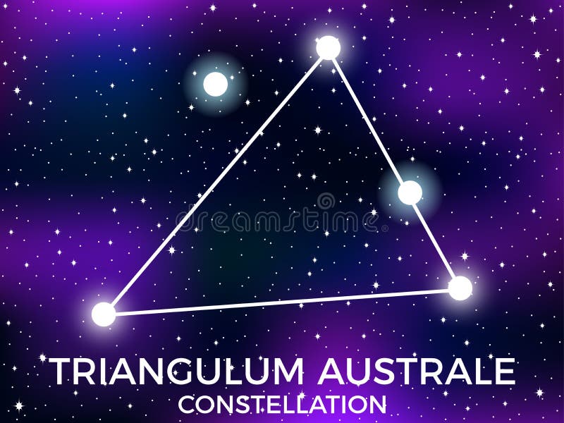 Triangulum Constellation. Starry Night Sky. Zodiac Sign. Cluster of ...