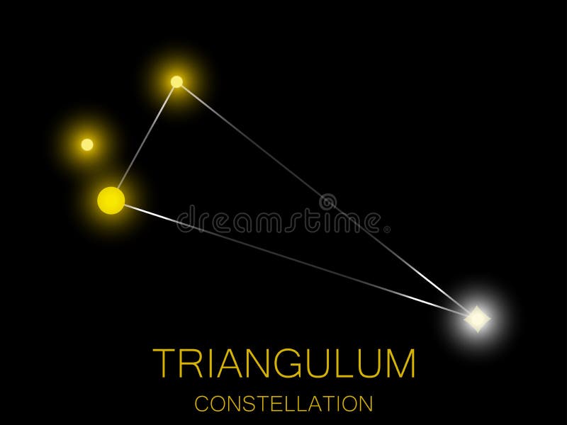 Triangulum Constellation. Starry Night Sky. Cluster of Stars, Galaxy ...