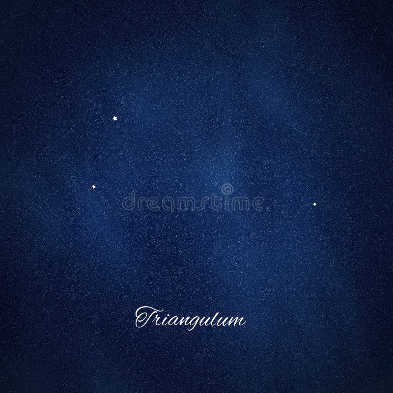 Triangulum Constellation, Cluster of Stars,Triangle Constellation Stock ...