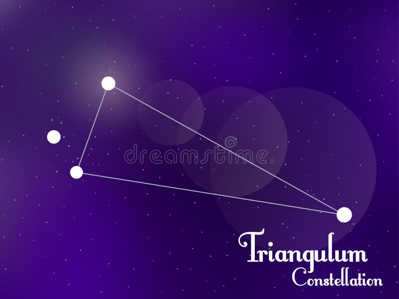 Triangulum Constellation. Starry Night Sky. Cluster of Stars, Galaxy ...