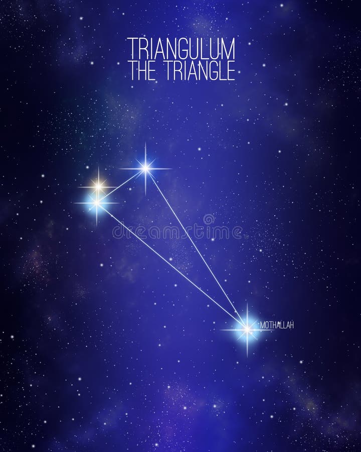 The Constellation Triangulum Star in the Night Stock Vector ...