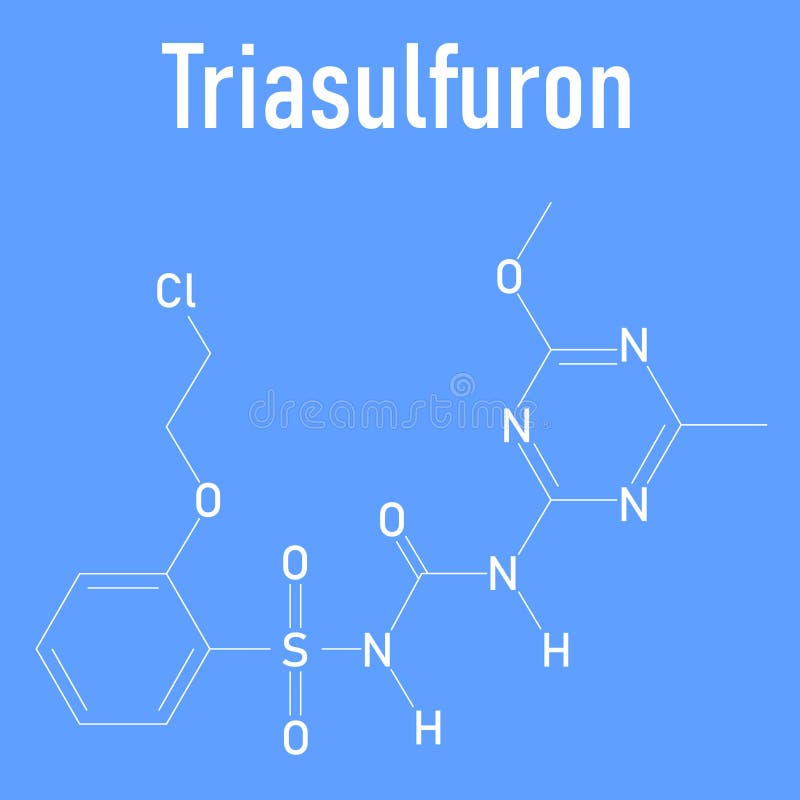 Triasulfuron Herbicide Molecule. Skeletal Formula Stock Illustration ...