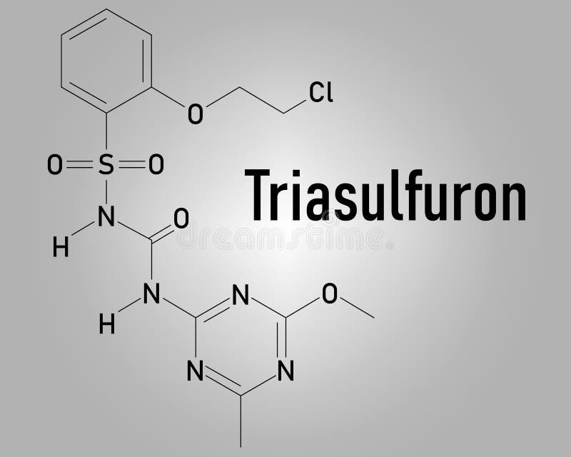 Triasulfuron Herbicide Molecule. Skeletal Formula Stock Vector ...