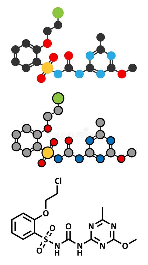 Triasulfuron Herbicide Molecule. Skeletal Formula Stock Vector ...