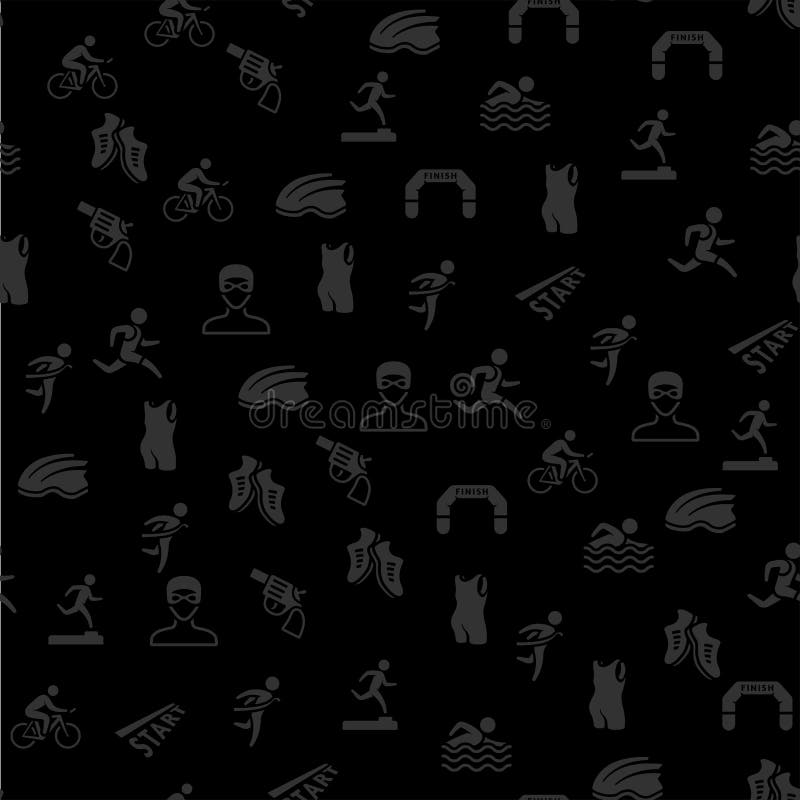 Triathlon Icon Set stock illustration. Illustration of bicycle - 47854358
