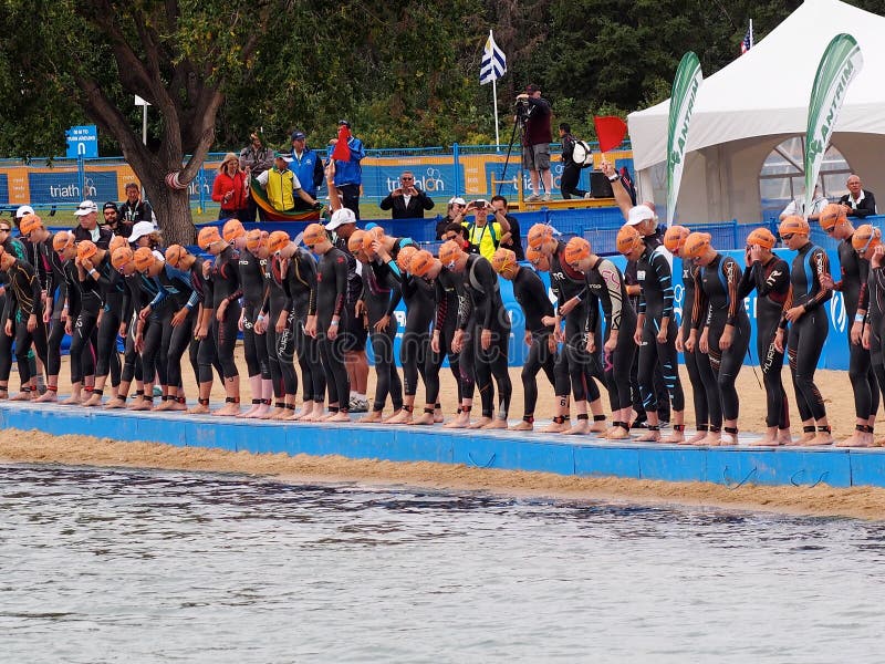 Triathlon Start editorial stock image. Image of speed - 85718644