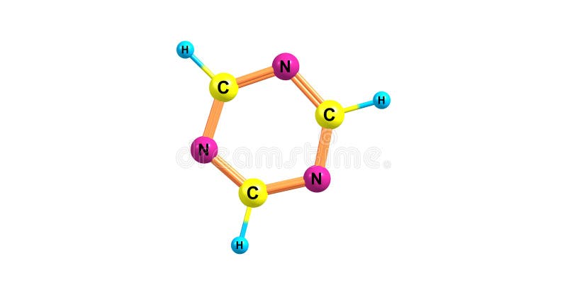 Triazine Molecular Structure Isolated on Grey Stock Illustration ...