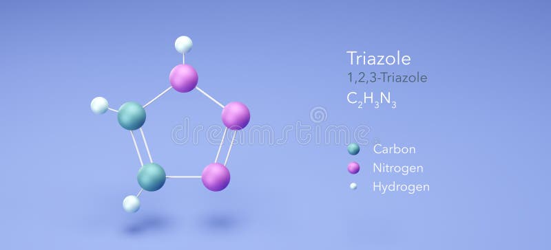 Triazole Molecule, Molecular Structures, 1,2,3-Triazole, 3d Model ...