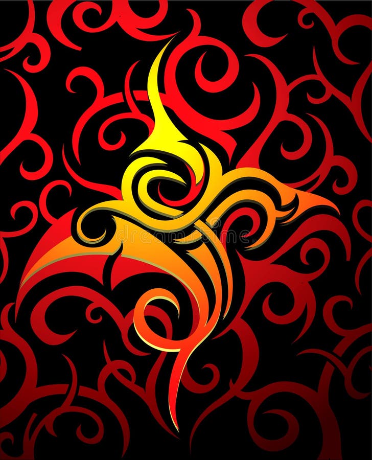 Tribal wave pattern stock vector. Illustration of artistic - 13439010